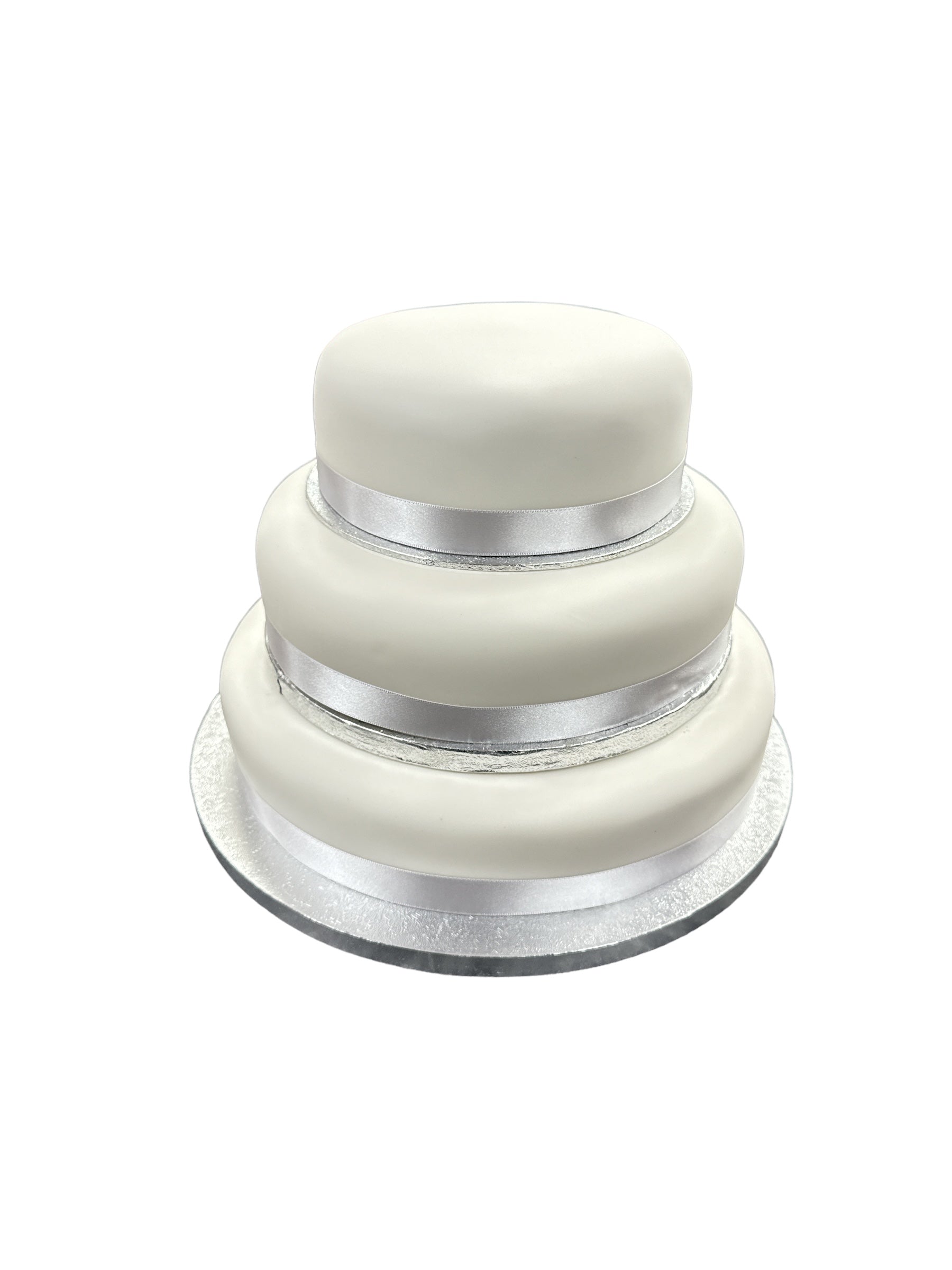 Iced handmade wedding fruit cake 3 tier round tower – Grandpa's Cakes